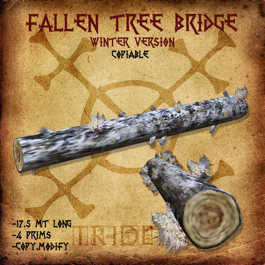 Second Life Marketplace - Fallen Tree Bridge [Winter]